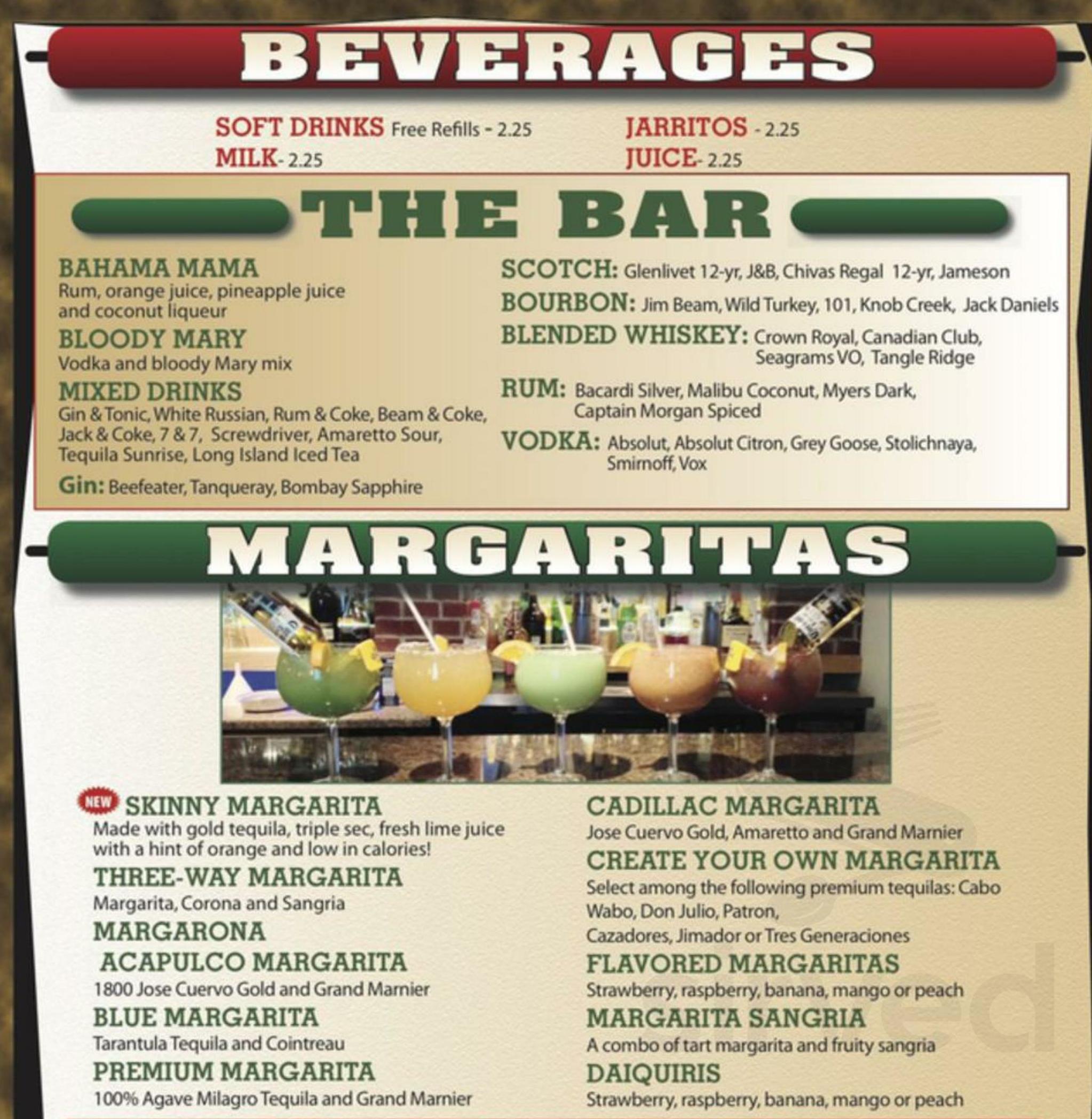Acapulco Mexican Restaurant menu in Florence, Kentucky, USA