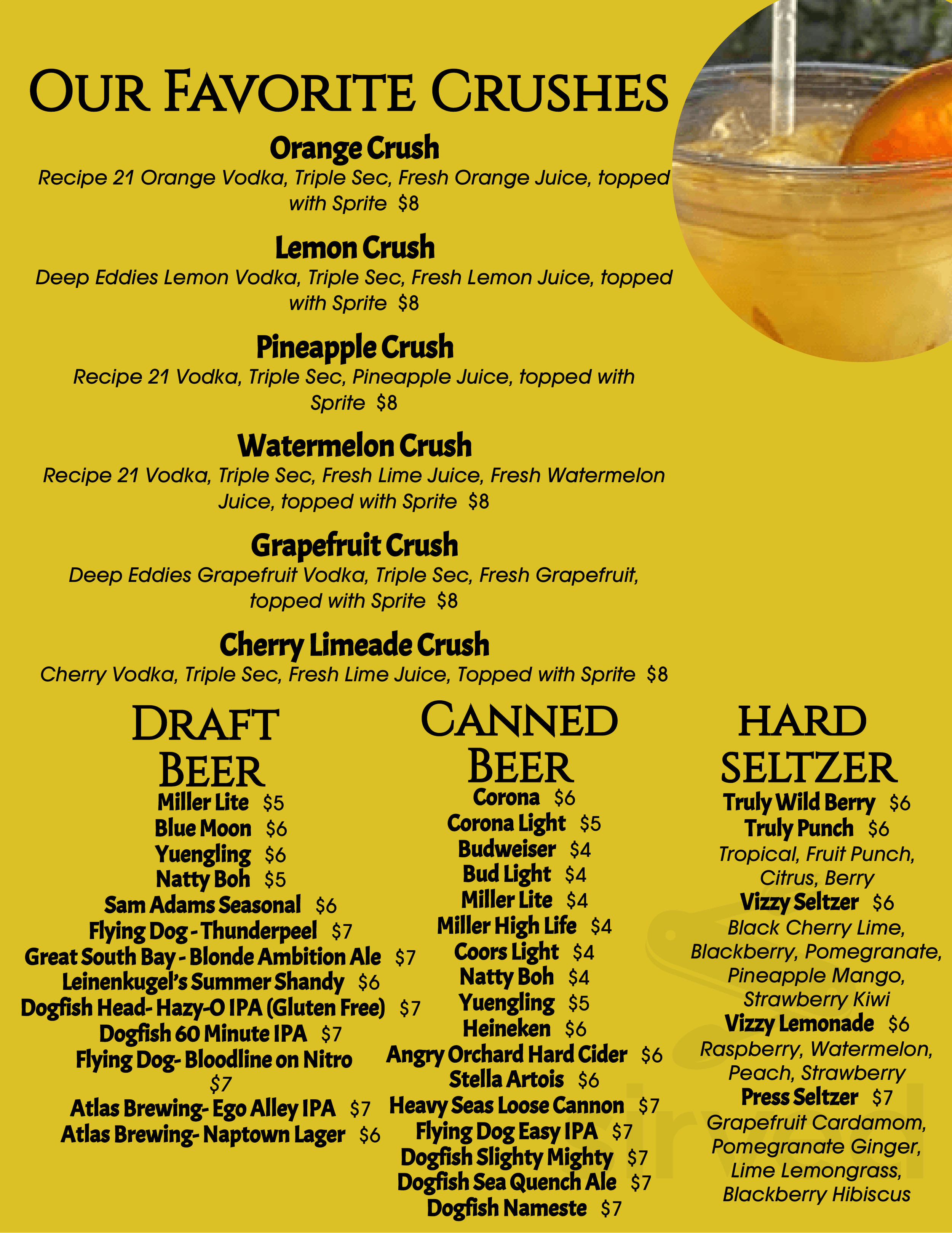 Latitude 38° Annapolis menu in Annapolis, Maryland, USA