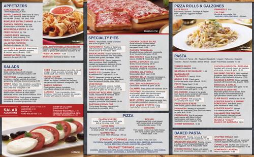 American Pie menu in Bridgehampton, New York, USA