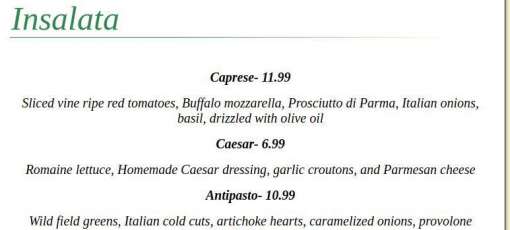 Menu for Cafe Assisi in Wrentham, MA | Sirved