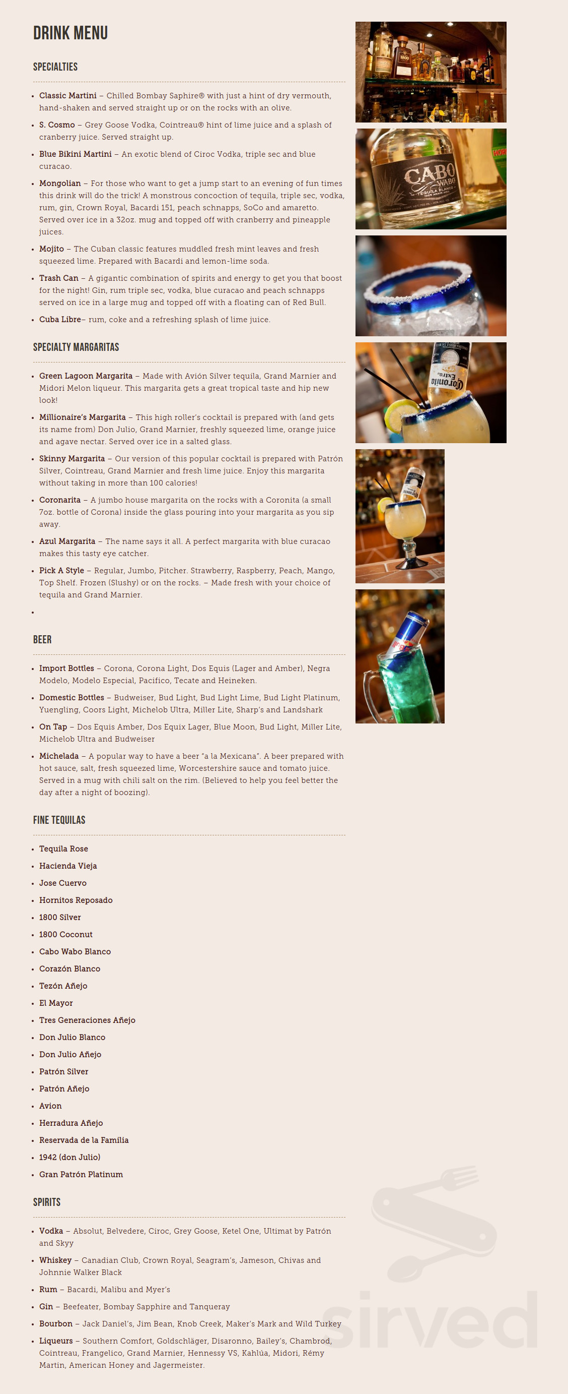 Rocas Mexican Grill menus in Charleston, West Virginia, United States