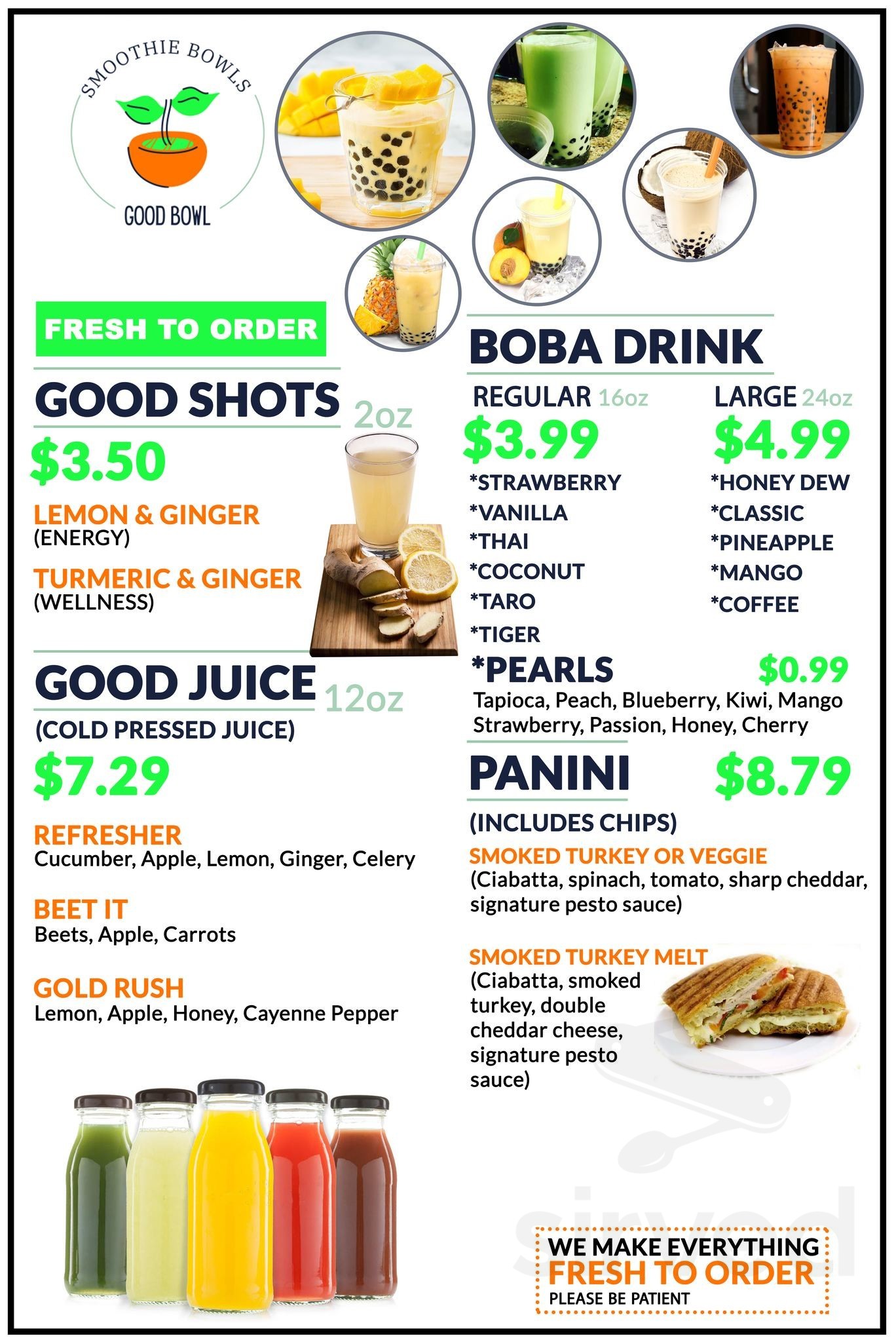 Good Bowl menu in Locust Grove, Georgia, USA