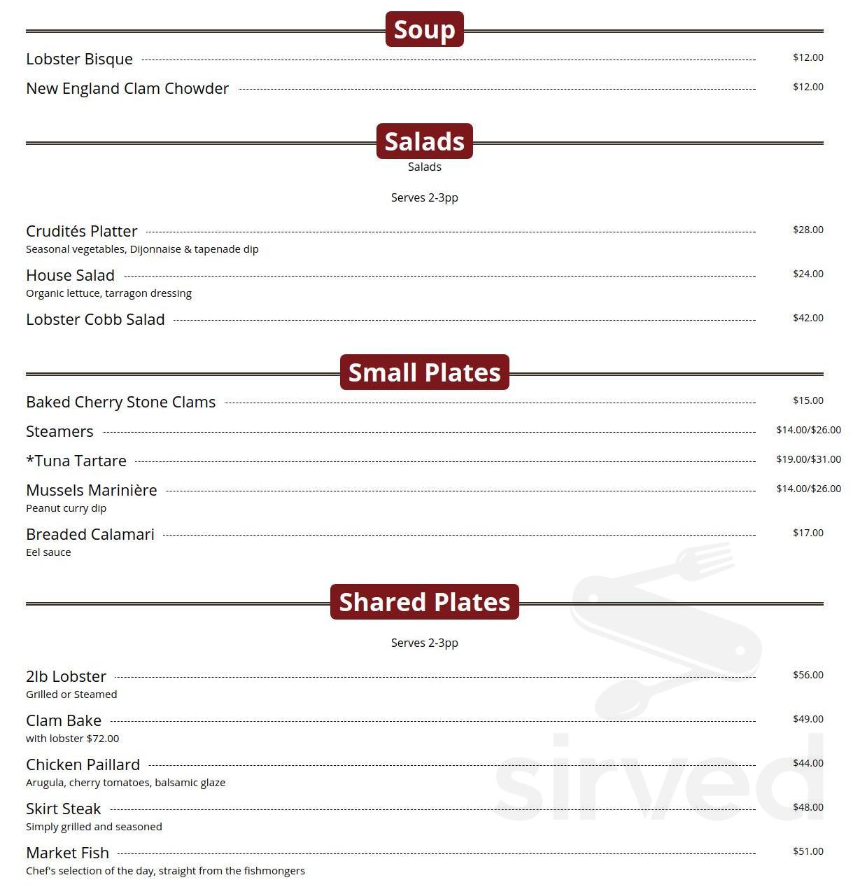 Duryea's Montauk menu in Montauk, New York, USA