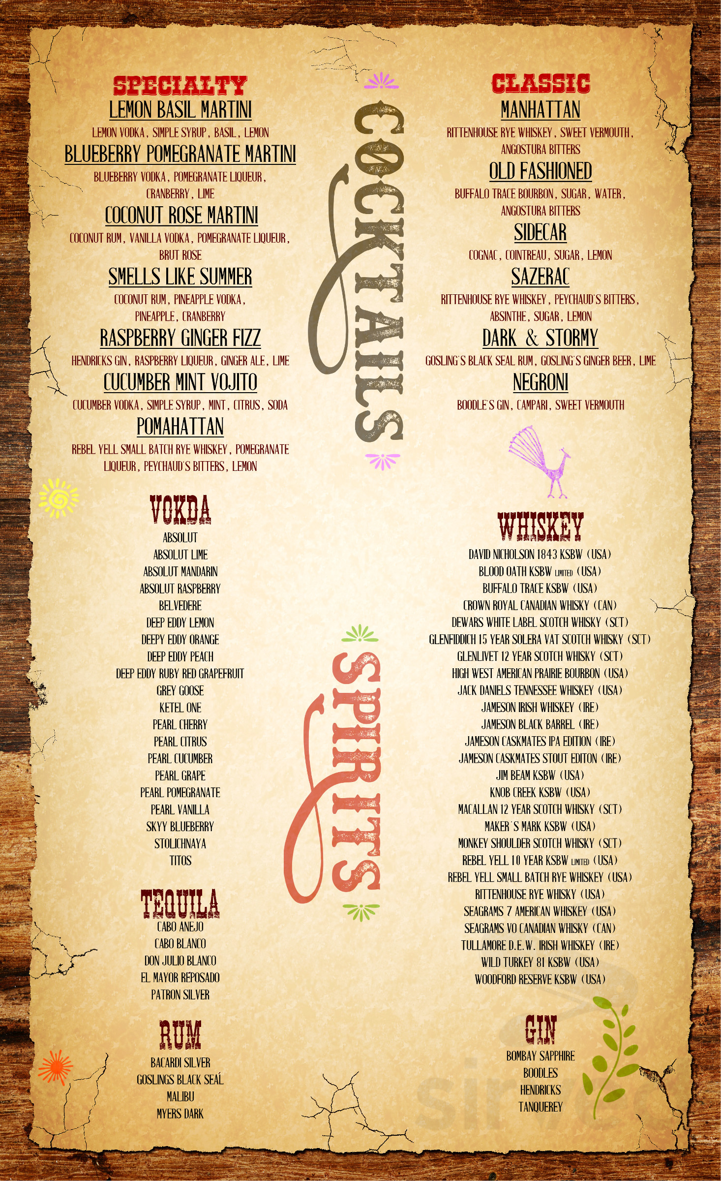 Big Chief Roadhouse menu in Glencoe, Missouri, USA