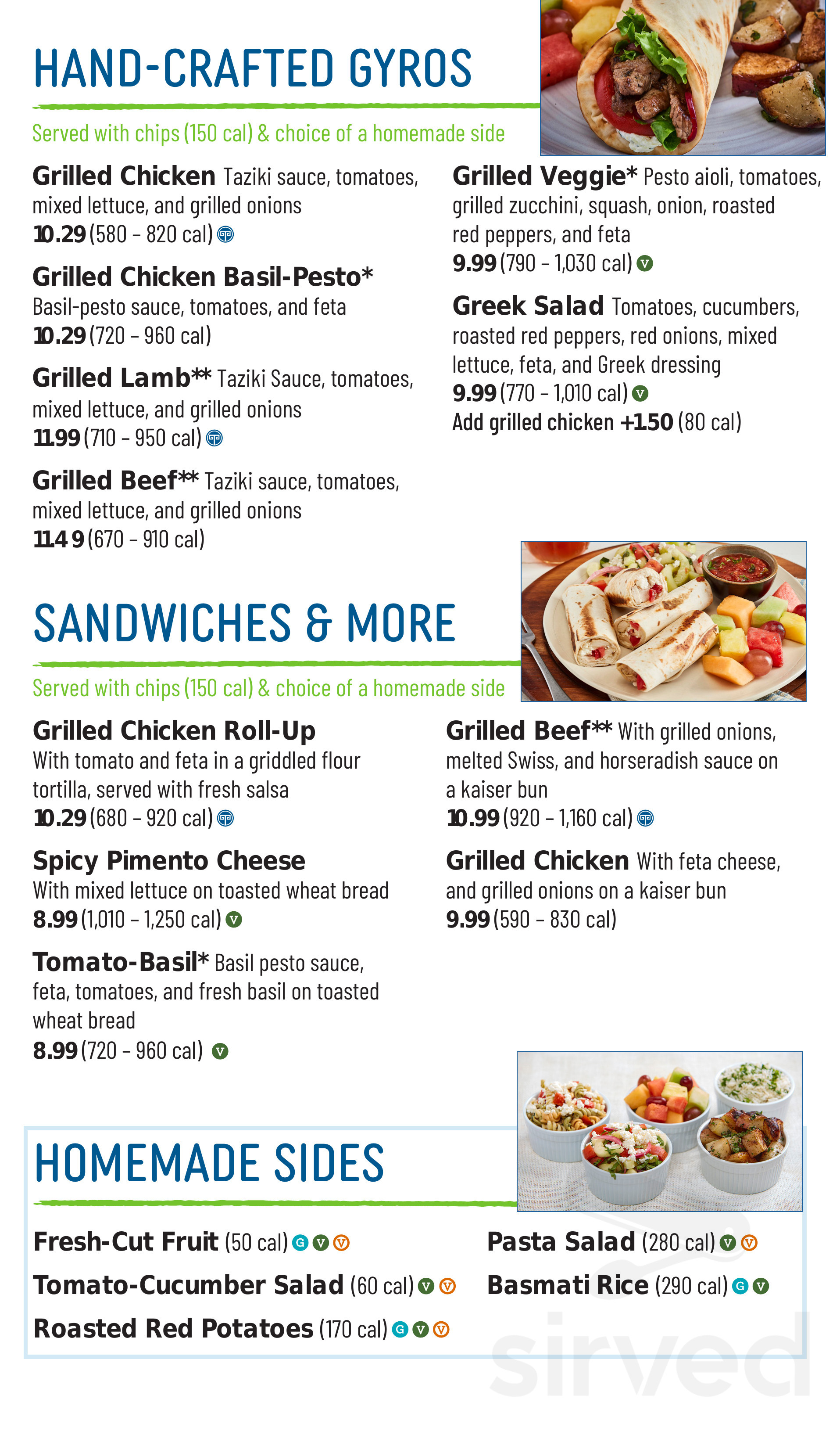 Taziki's Mediterranean Cafe - Powell menu in Knoxville, Tennessee, USA