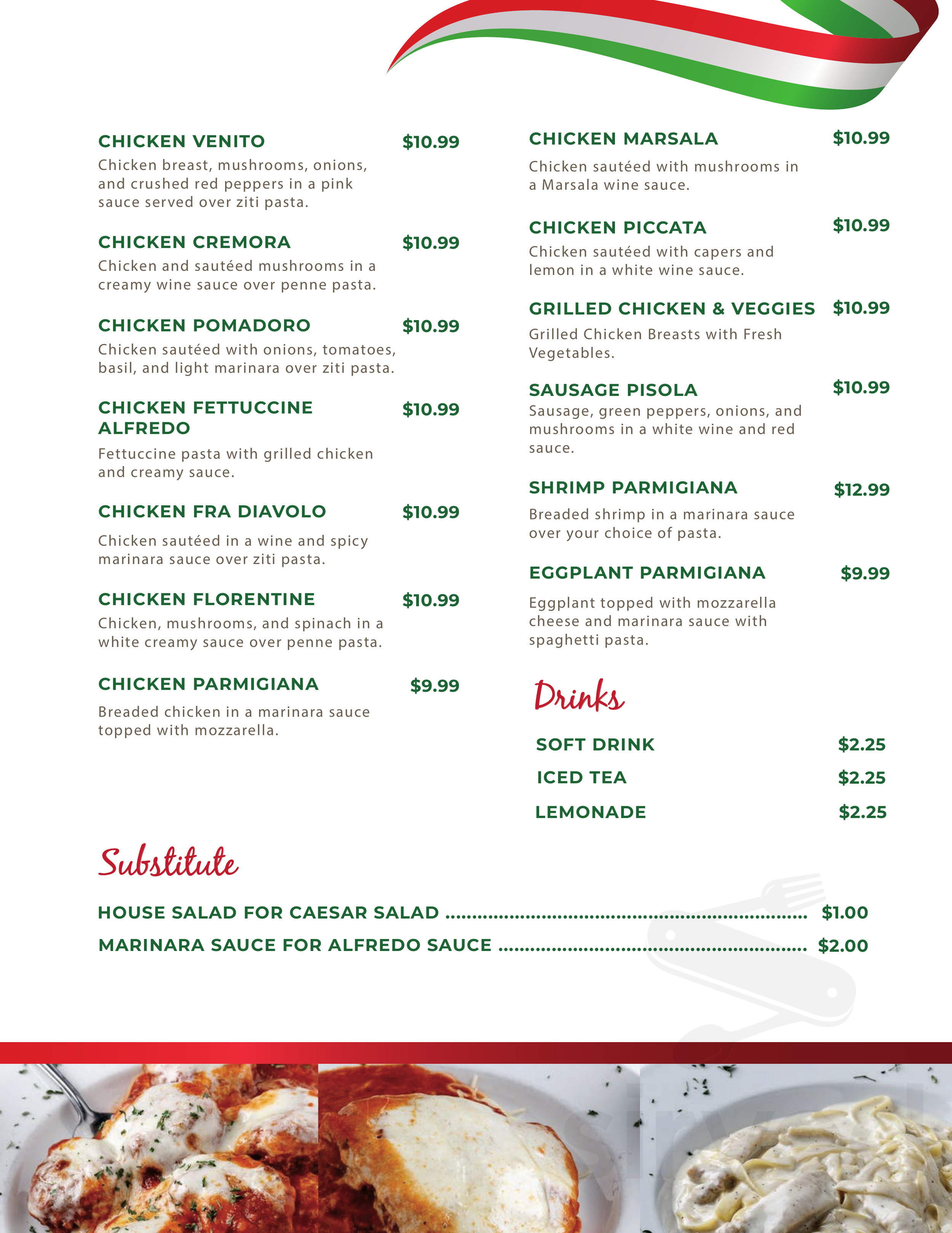 Frankie's Italian Grill menu in Beaumont, Texas, USA
