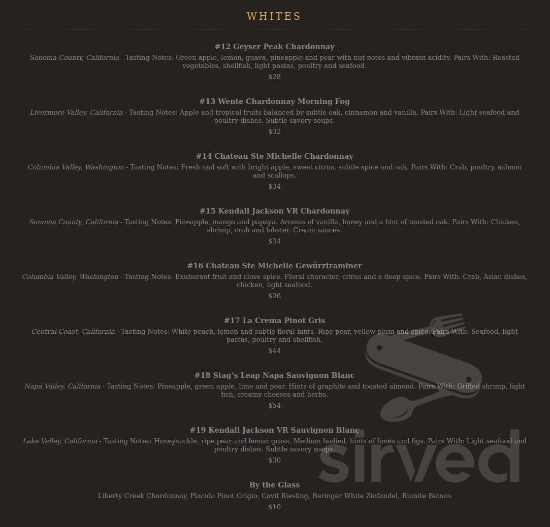 1844 Restaurant menu in Leechburg, Pennsylvania, USA