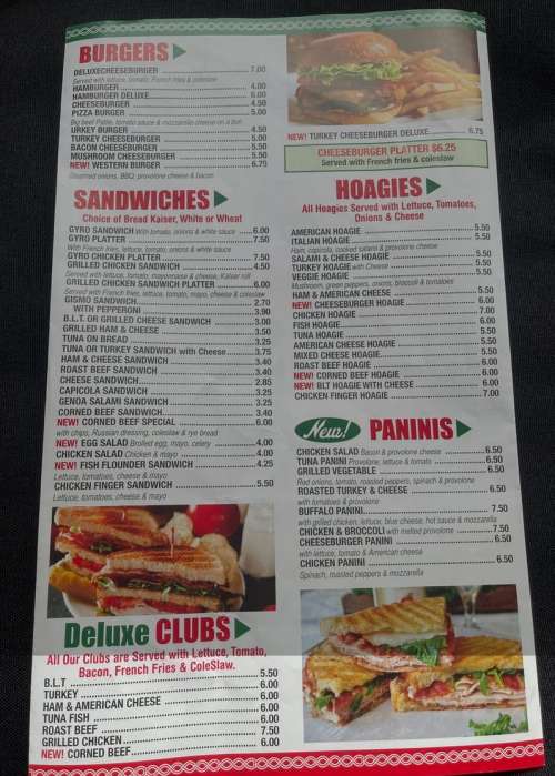 Old London Style Pizza menu in Philadelphia, Pennsylvania, USA