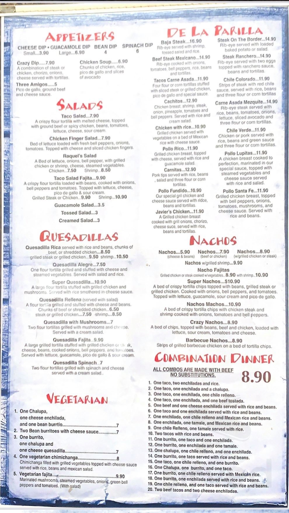 Baja California Cantina & Grill menus in Rainbow City, Alabama, United ...