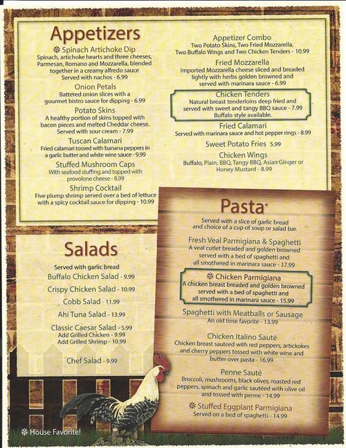 Hank's Restaurant menu in Brooklyn, Connecticut, USA