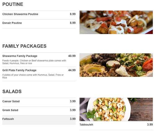 Shelby's Shawarma - White Oaks menu in London, Ontario, Canada