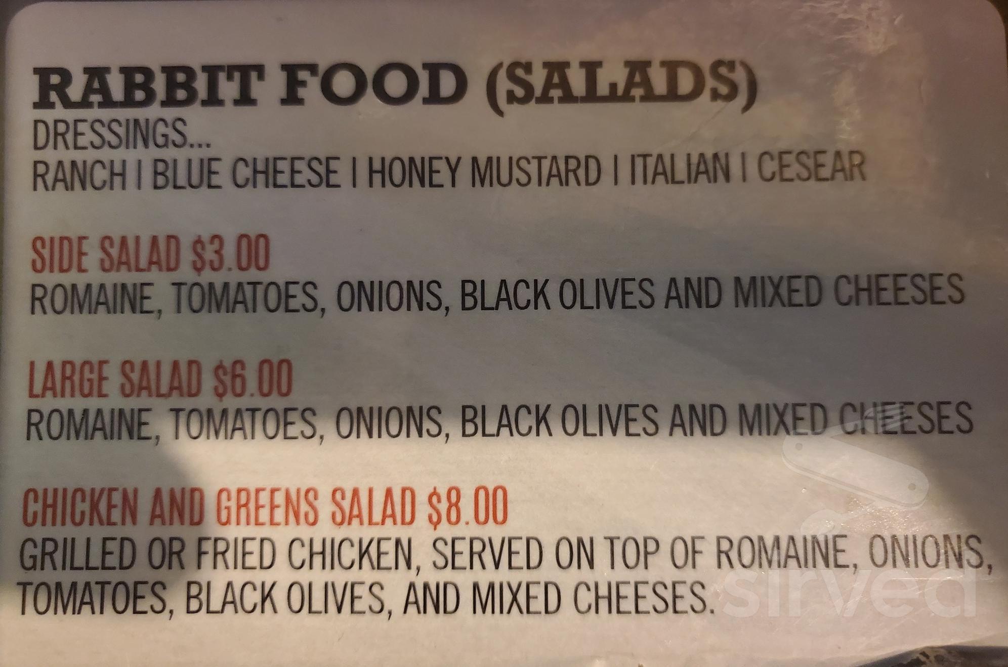 Menu - Lake St Louis MO's Westbound Bar & Grill | Sirved