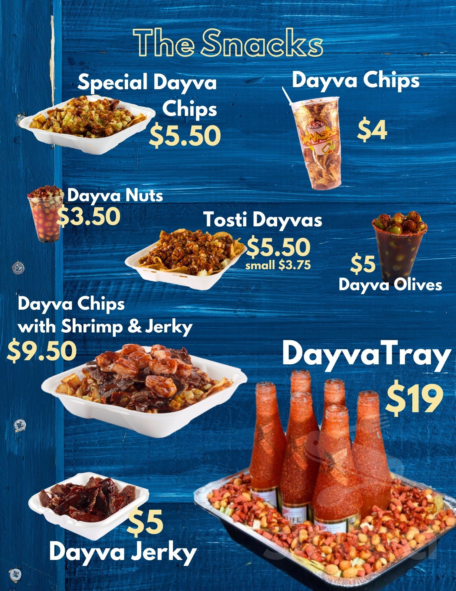 Menu for Dayvasos JN in El Paso, TX | Sirved