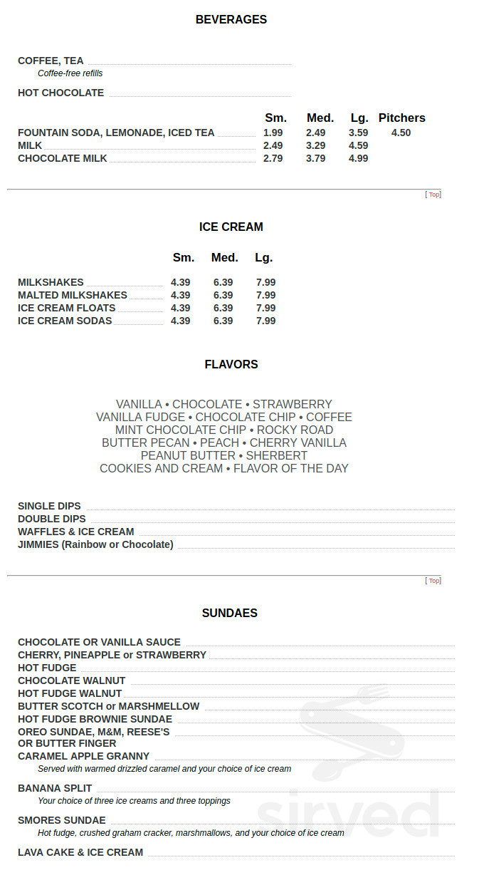 Dairy Cottage menu in Springfield, Pennsylvania, USA