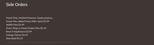 Demetri's On the Lake menu in Dunkirk, New York, USA