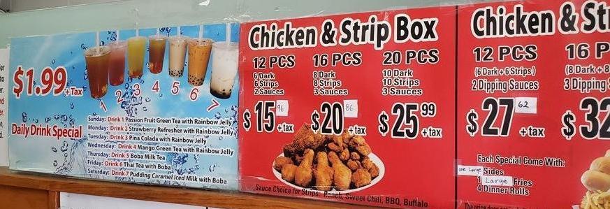 Donahoo's Golden Chicken menu in Pomona, California, USA