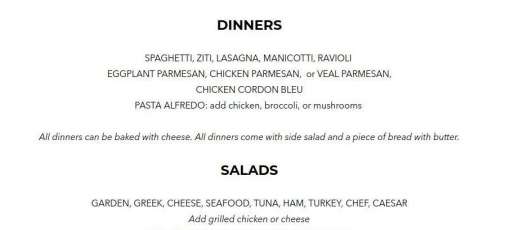 Menu for Pizza Chef of Quechee in White River Junction, VT | Sirved