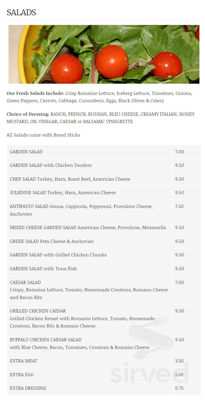 Angelo's Pizza House menus in Philadelphia, Pennsylvania, United States