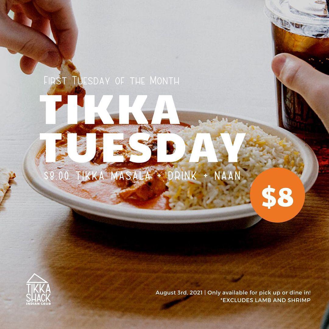 Tikka Shack Indian Grub menu in Lubbock, Texas, USA