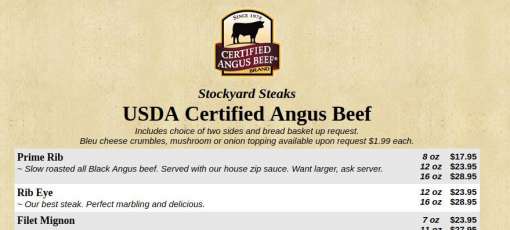 Menu for The DeLand Stockyard in DeLand, FL | Sirved