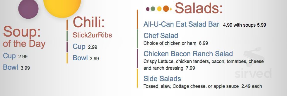 Junction Restaurant menu in Chesaning, Michigan, USA