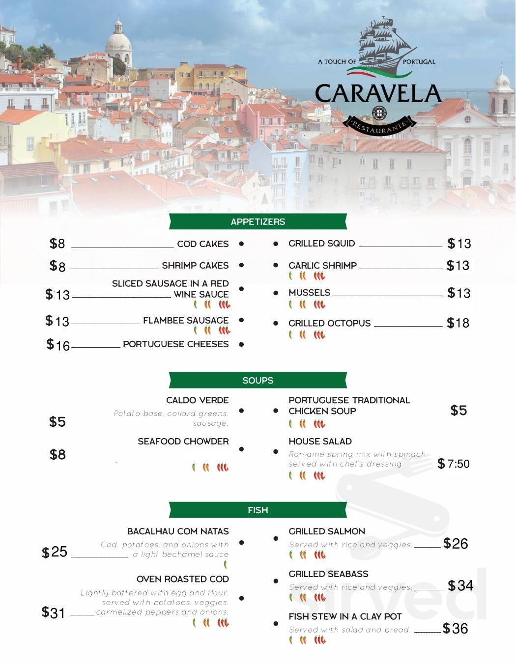 Caravela Restaurante menus in Orléans, Ontario, Canada