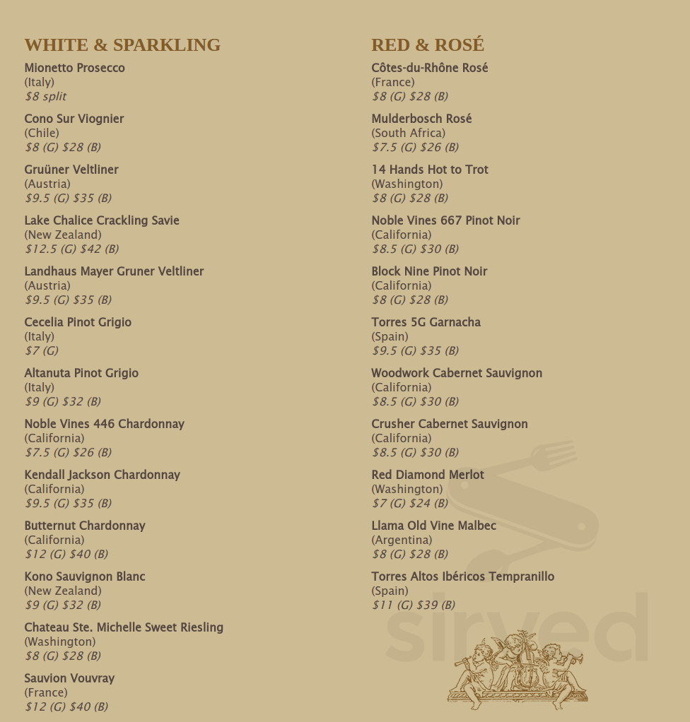 The Inn On Shipyard Park menu in Mattapoisett, Massachusetts, USA