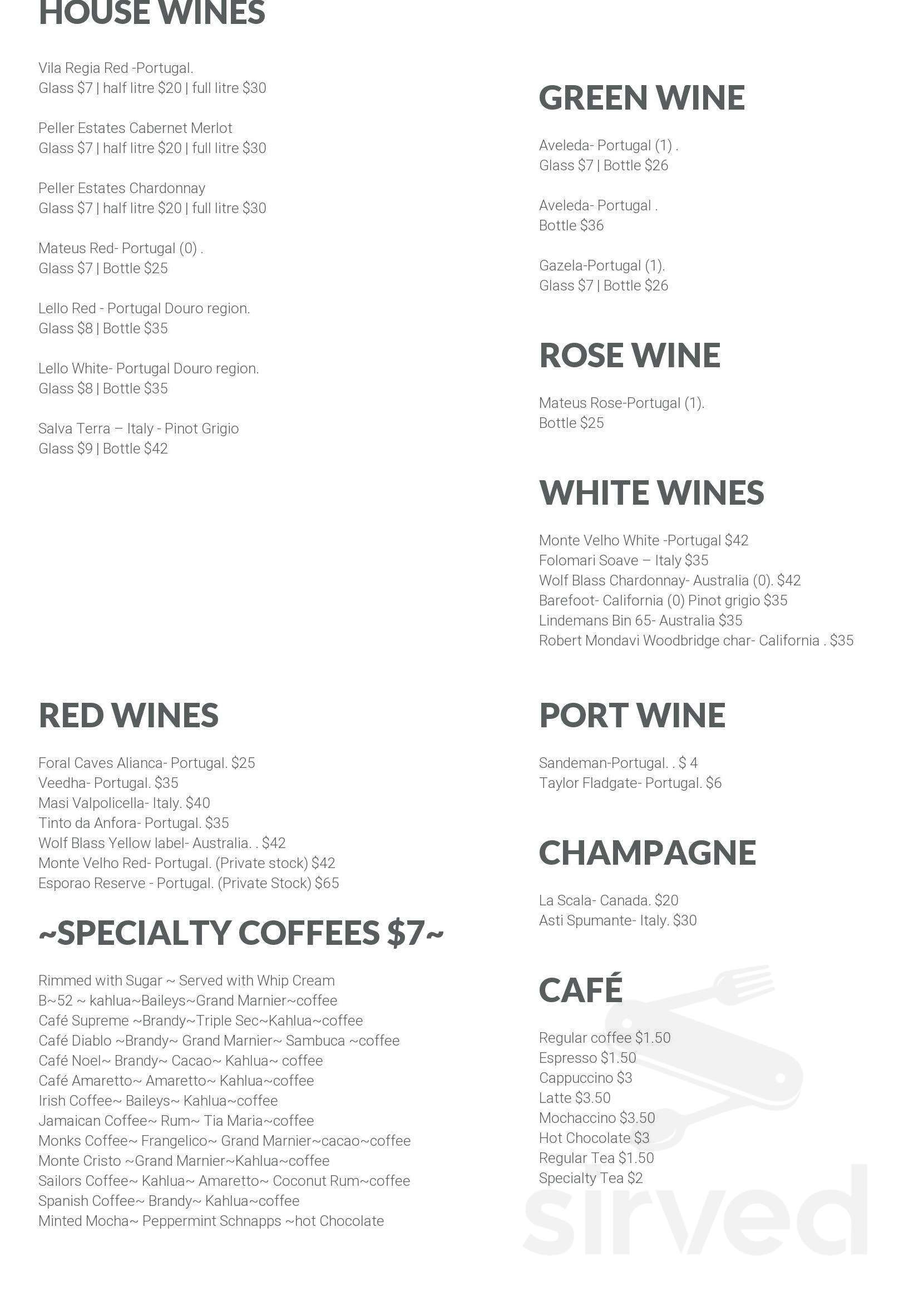Menu for Wild Orchid Restaurant Downtown Hamilton in Hamilton, ON | Sirved