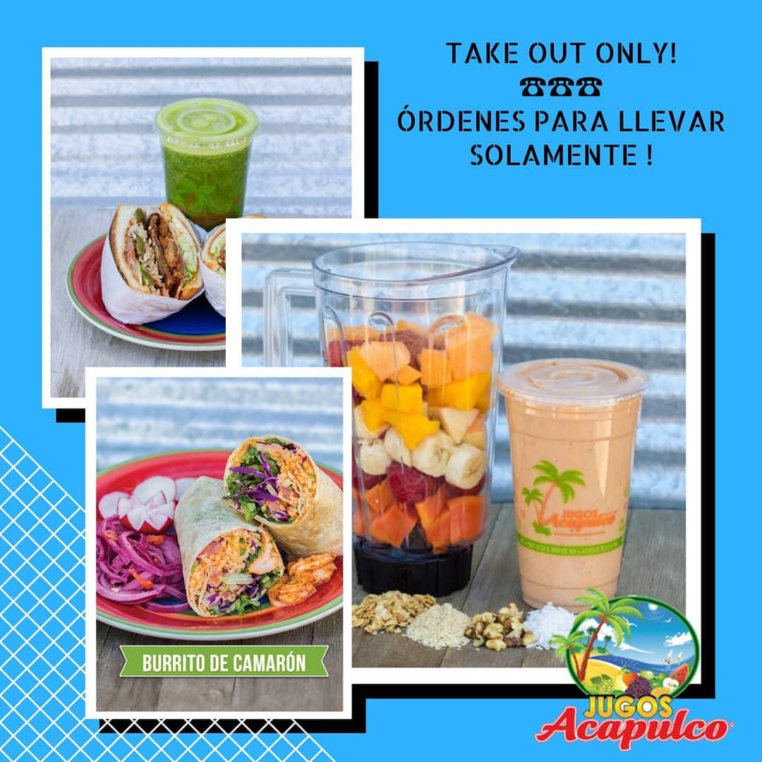 Jugos Acapulco menu in Costa Mesa, California, USA