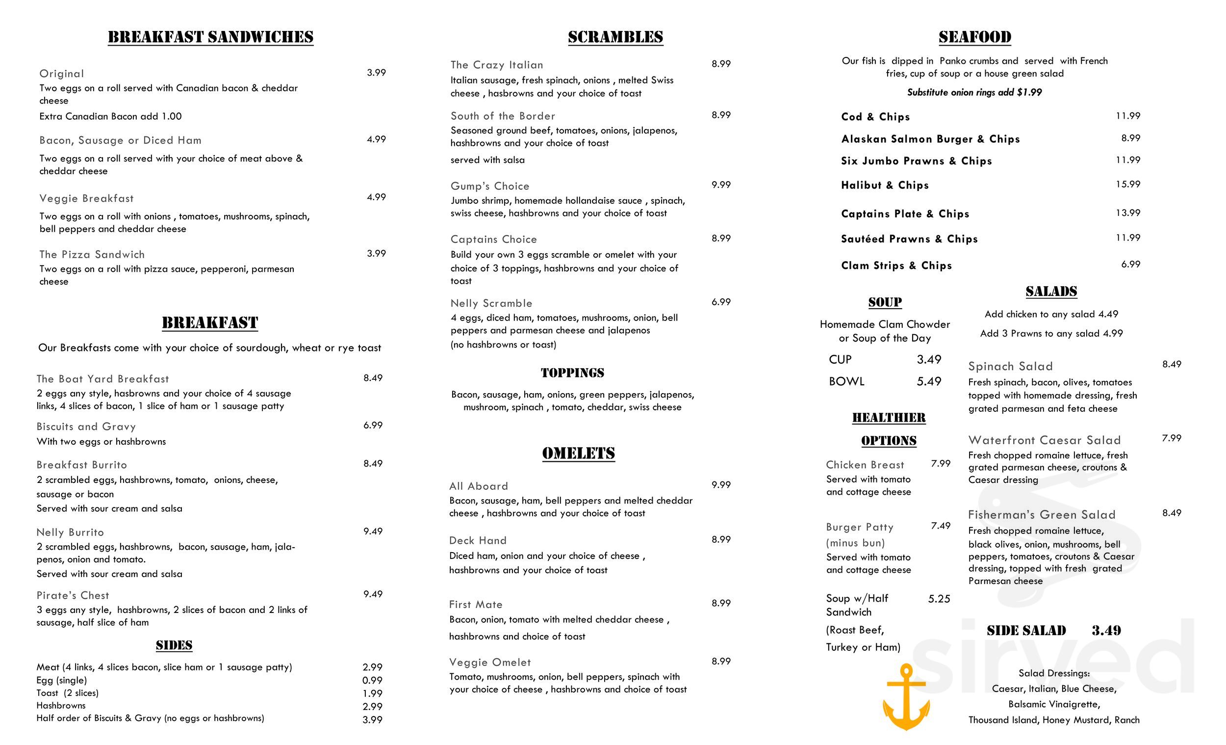Fisherman's Market menu in Everett, Washington, USA