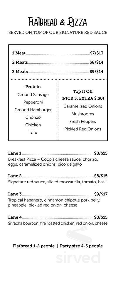 Menu - Springfield IL's King Pin Lanes | Sirved
