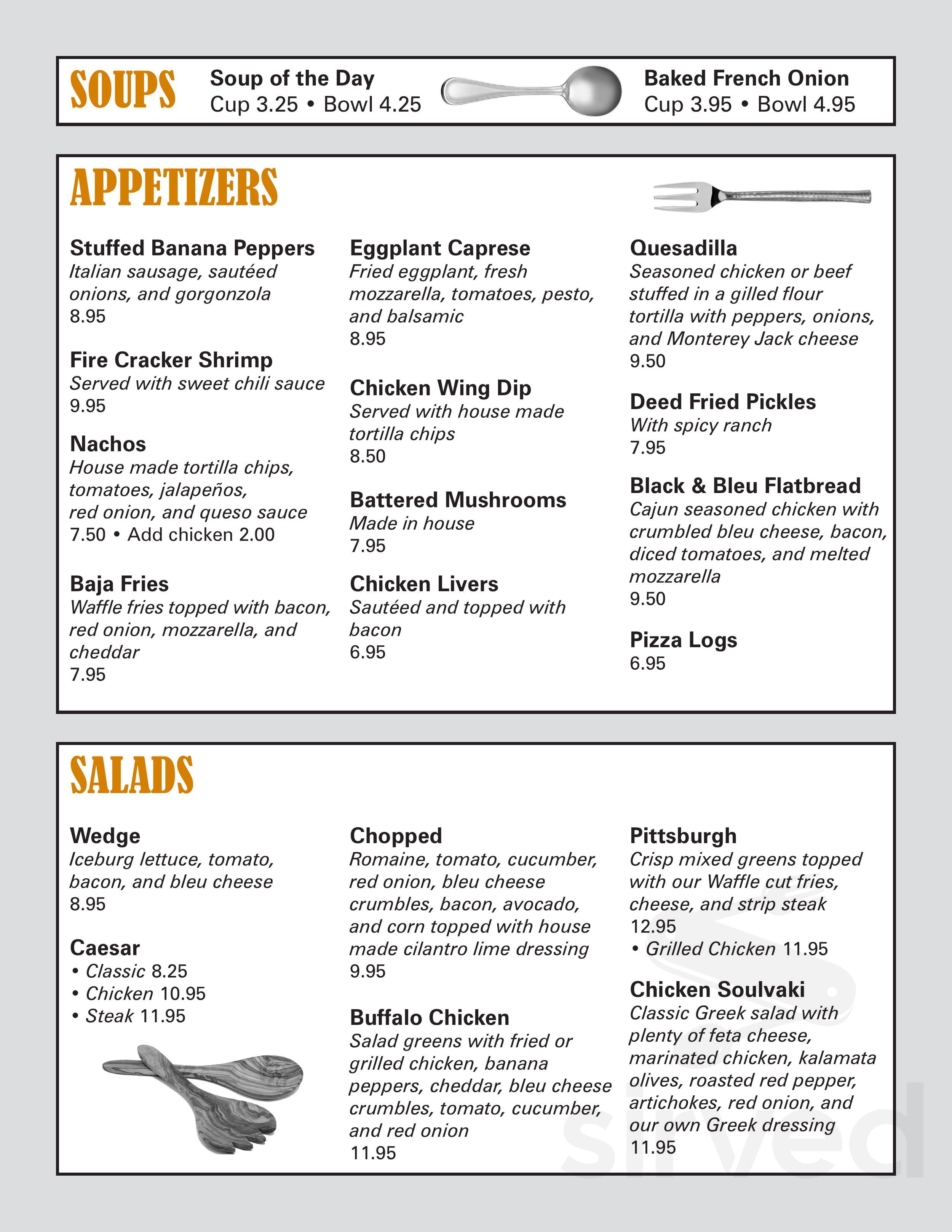 Menu for Fred's in Fredonia, NY | Sirved