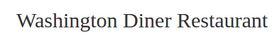 Menu for Washington Diner Restaurant in Washington, NJ | Sirved