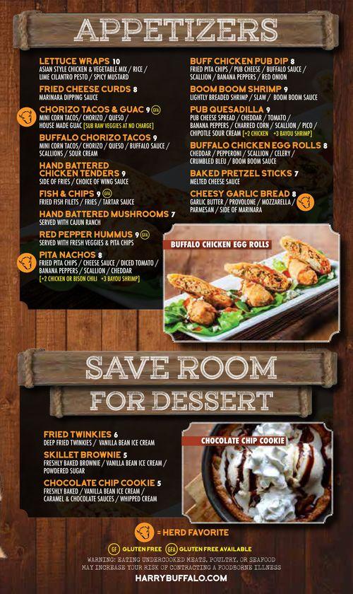 Harry Buffalo Westerville menu in Westerville, Ohio, USA