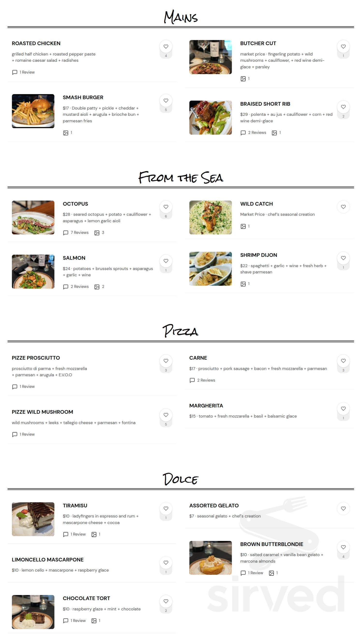 Enoteca Italia menu in Dallas, Texas, USA