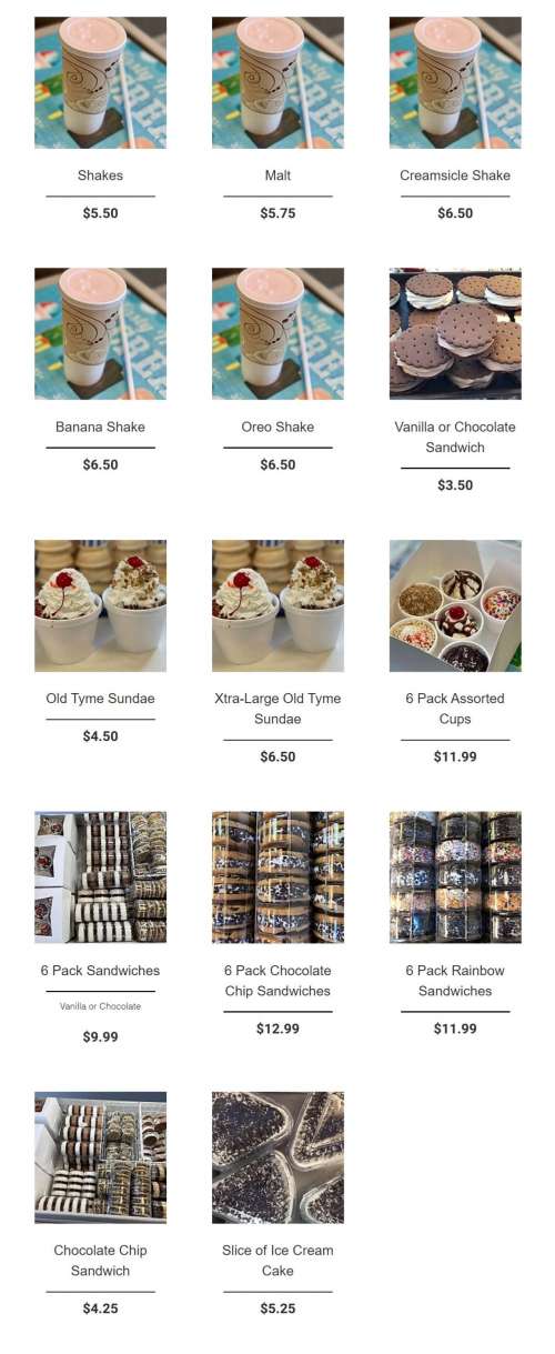 Mr. Peeper's Ice Cream. menu in Swansea, Massachusetts, USA