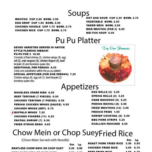 Dragon Villa menu in Lincoln, Rhode Island, USA