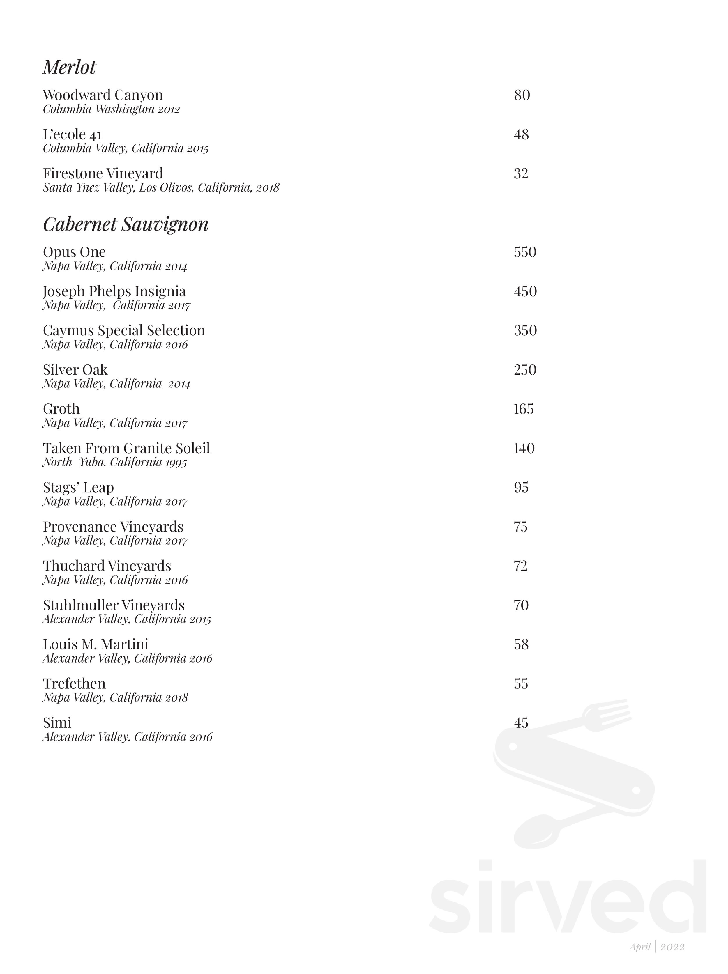 Fratelli Italian Kitchen menu in Lynchburg, Virginia, USA