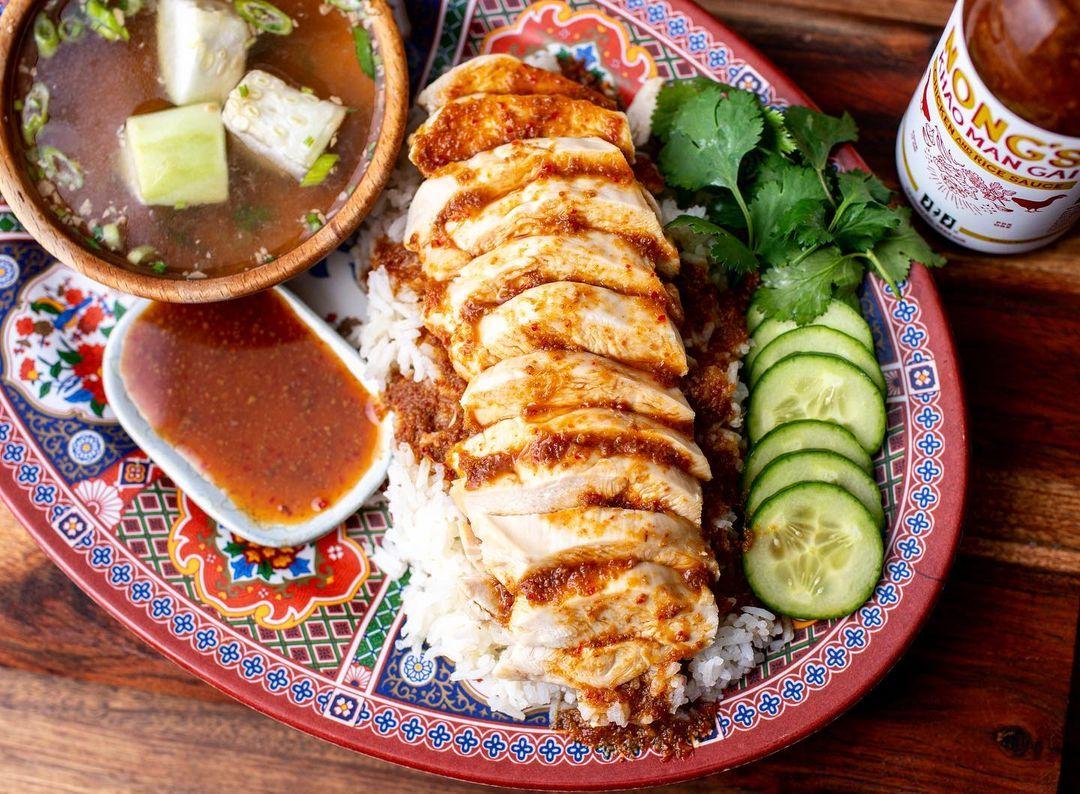 Nong's Khao Man Gai menu in Portland, Oregon, USA