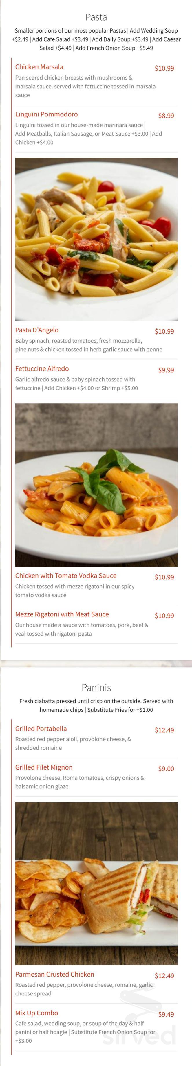 Gianna Vias Restaurant & Bar menu in Pittsburgh, Pennsylvania, USA