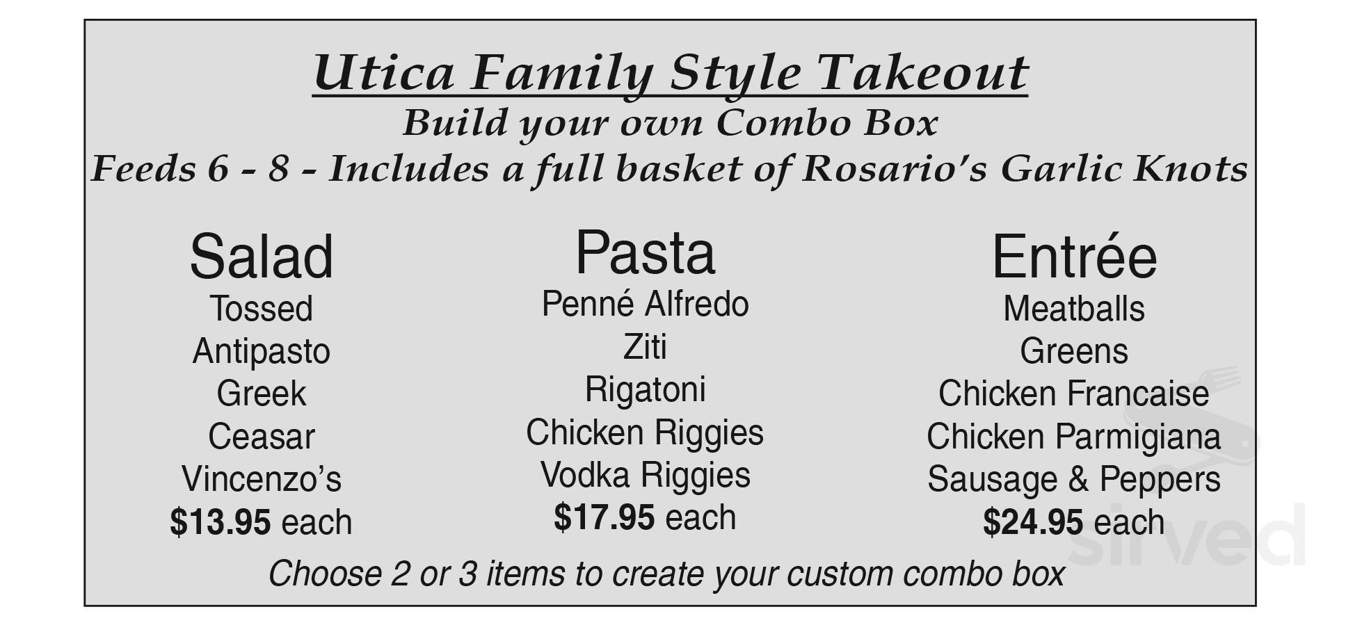 Utica Pizza Company Menu - North Syracuse, New York | Sirved