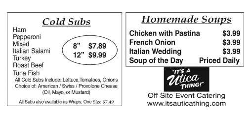 Utica Pizza Company Menu - North Syracuse, New York | Sirved