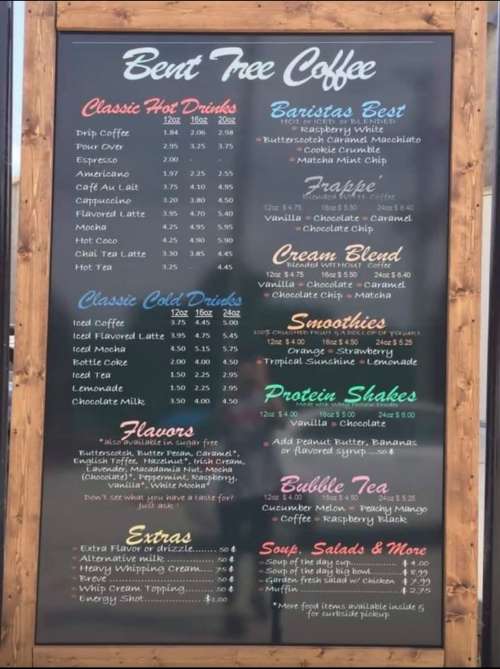 Bent Tree Coffee LLC menu in Senatobia, Mississippi, USA
