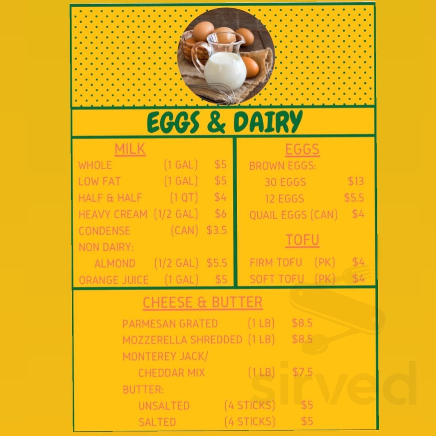Uncle John's Cafe menu in Los Angeles, California, USA