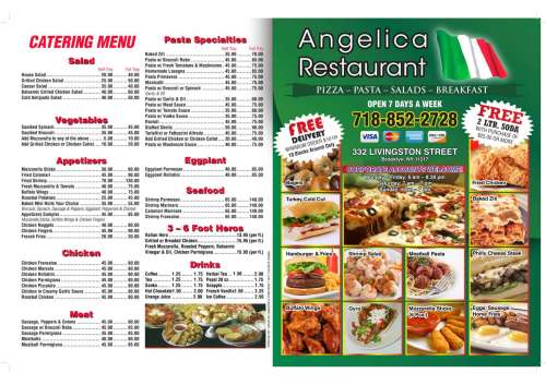 Angelica menu in Brooklyn, New York, USA