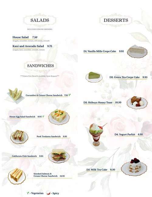 Proper Rose Garden menu in Katy, Texas, USA