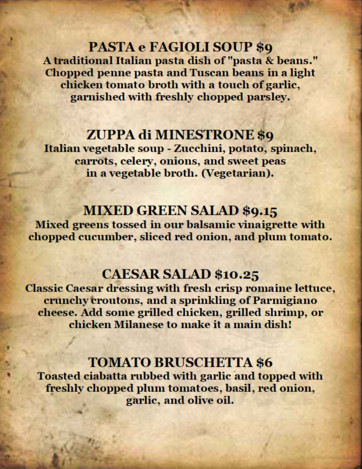 Zio Luigi menu in Queens, New York, USA