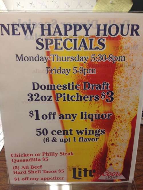 Double D Bar & Grill menu in Harrisburg, Pennsylvania, USA