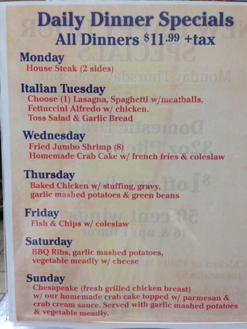 Double D Bar & Grill menu in Harrisburg, Pennsylvania, USA