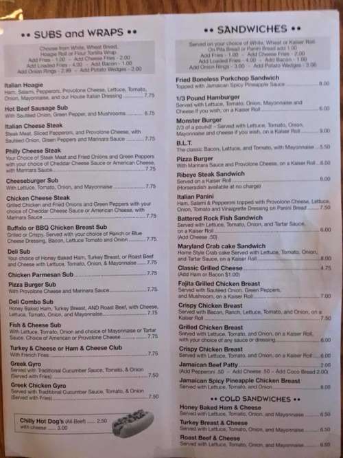 Double D Bar & Grill menu in Harrisburg, Pennsylvania, USA